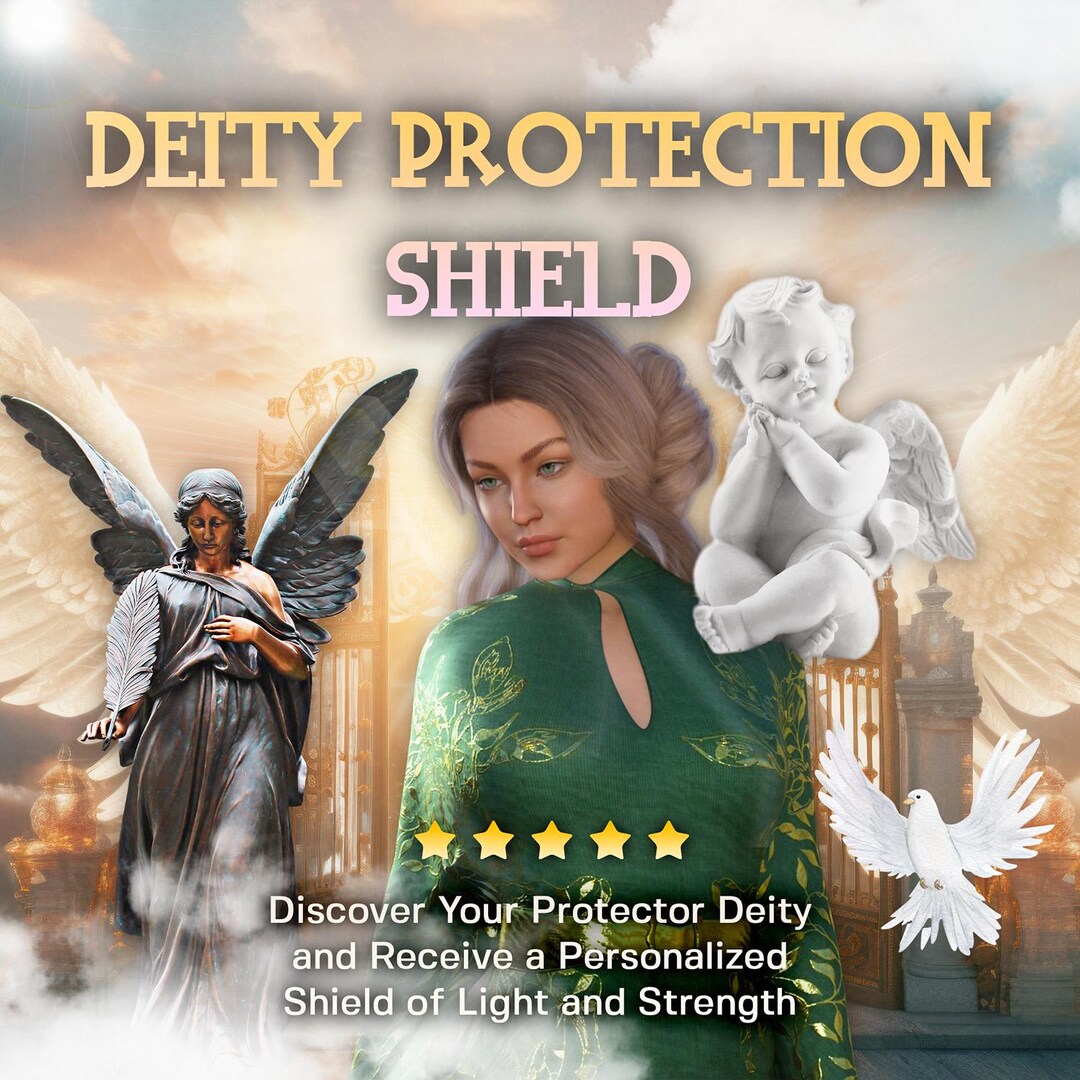 Deity Protection Shield: Personalized Reading & Light Code Art for ...