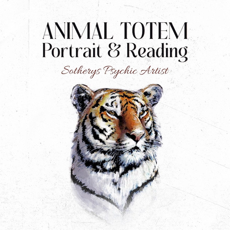 Animal Totem Portrait & Reading | Personalized Power Animal Art and ...