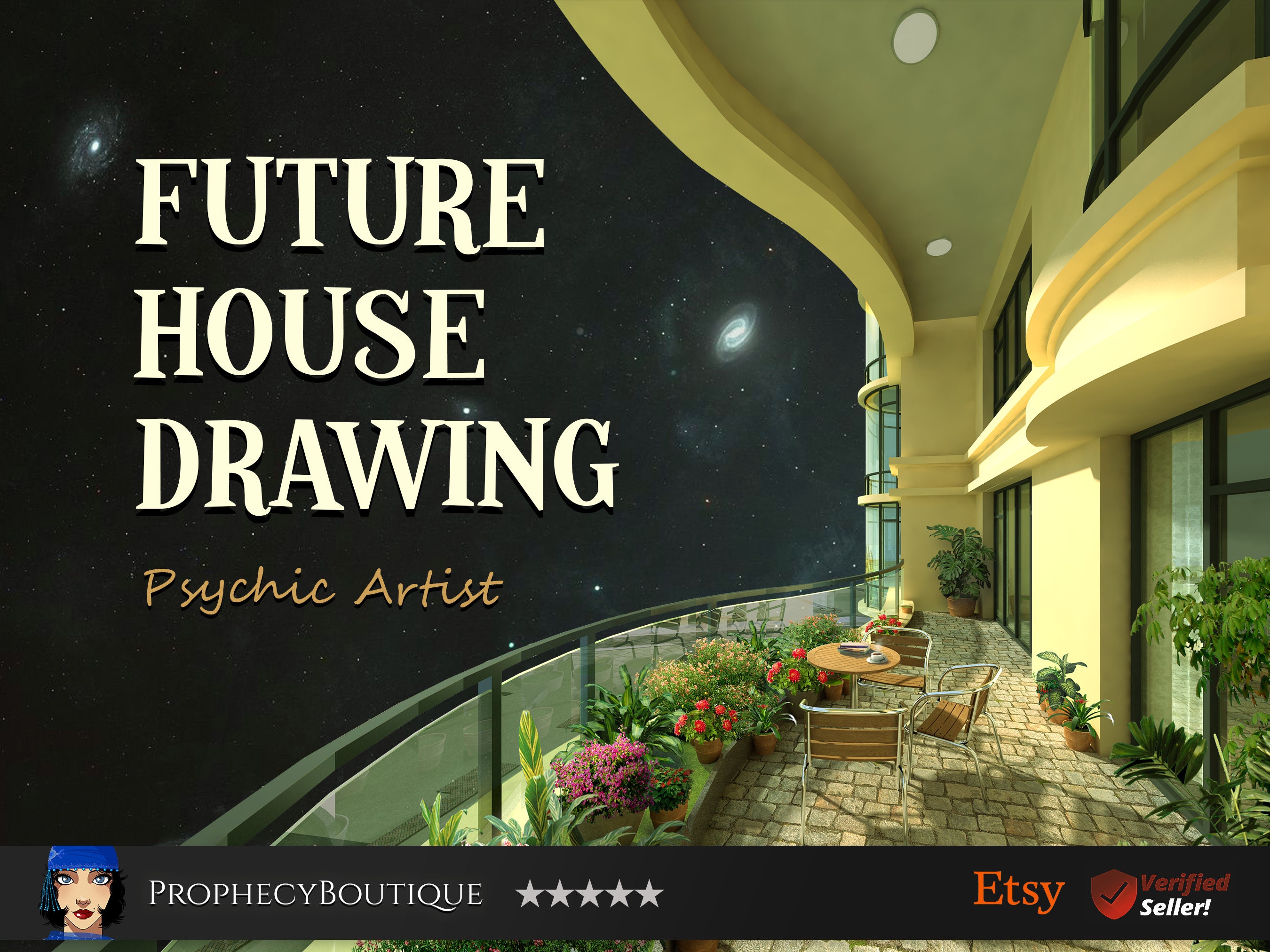 Future House Drawing Psychic Artist I Will Draw Your Future - Etsy
