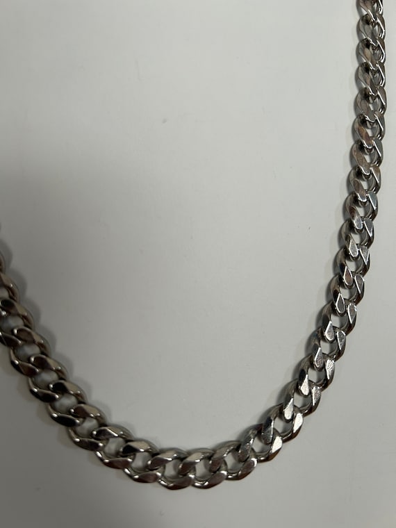 Sterling Silver Heavy Curb Chain, 24" - Gem