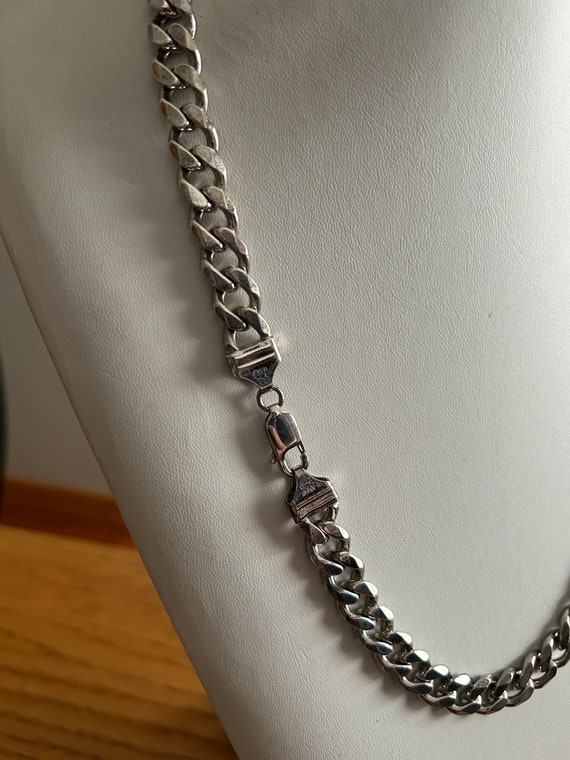 Sterling Silver Heavy Curb Chain, 24