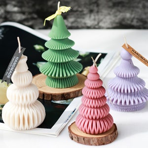 Large Origami Christmas Tree Aroma Candle Silicone Mold Diy Christmas ...