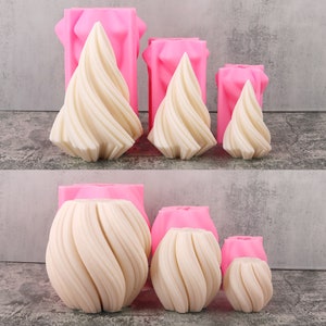 Geometric Rotating Raindrop Art Candle Silicone Candle Mold ,DIY ...