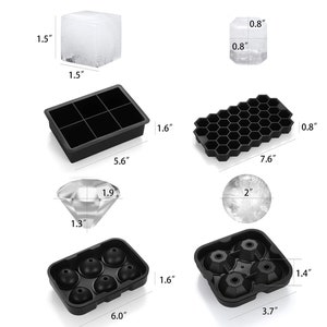Diamond Honeycomb Square Ice Compartment Ice Box Silicone Mould 6 ...