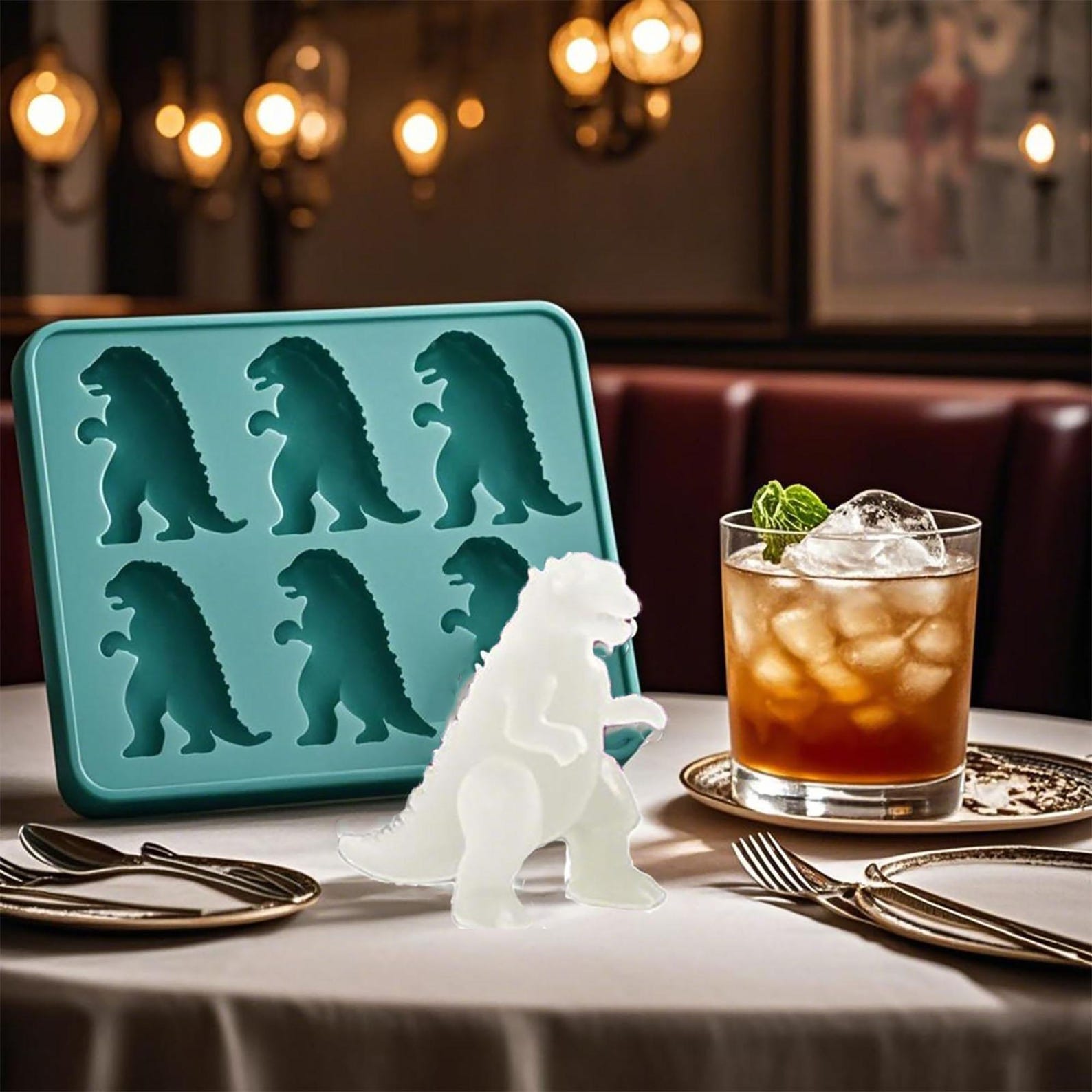 Godzilla Ice Cube Silicone Mold: Creative Dinosaur Ice Box Making Tool ...
