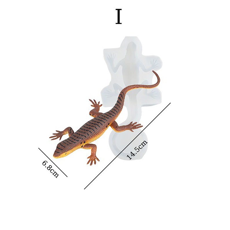 Simulation Lizard Reptile Plaster Silicone Mold DIY Animal Coloring ...
