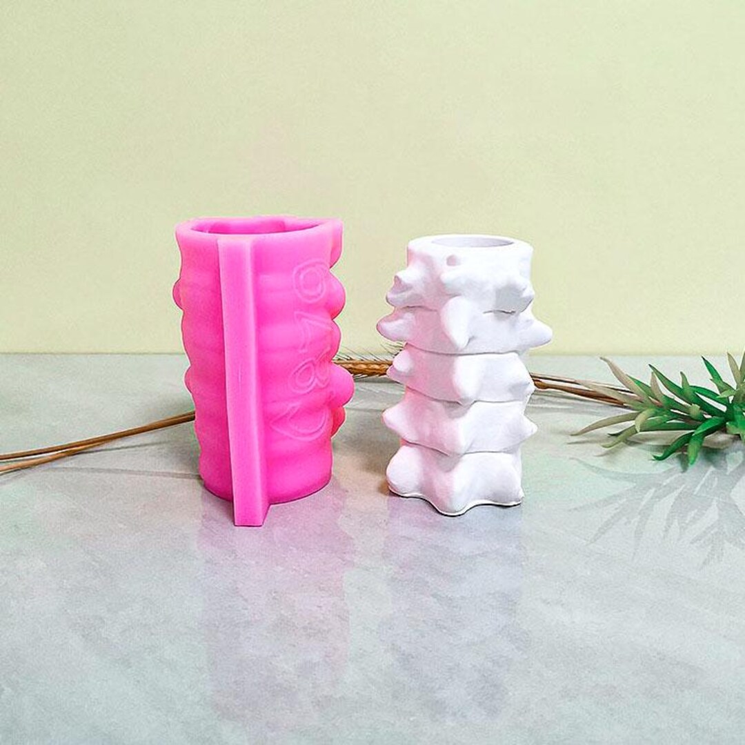 Spinal Rib Vase Silicone Mold: DIY Concrete Plaster Flower Pot - Etsy