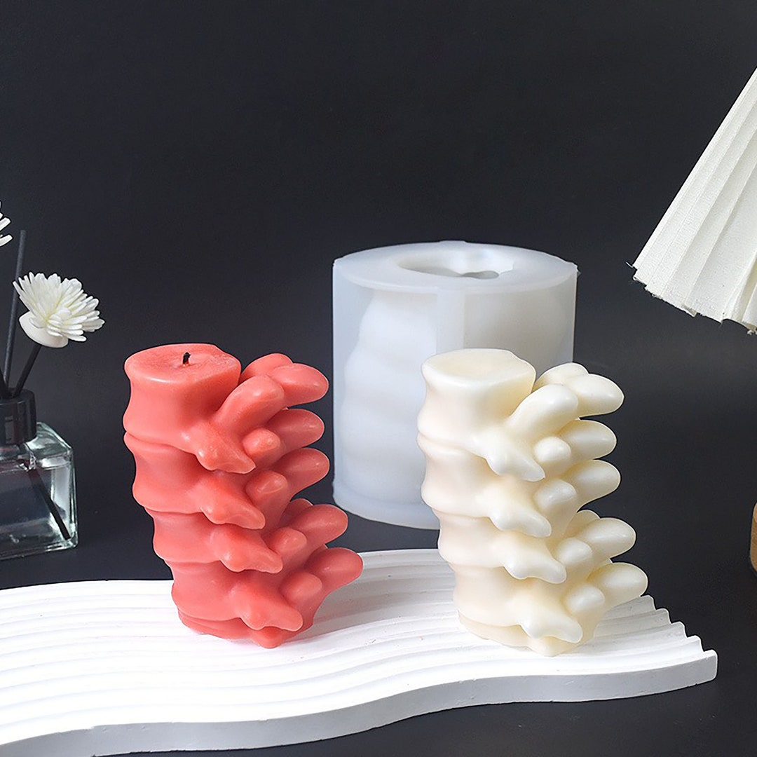 Spine Marrow Bone Candle Silicone Mold: DIY Halloween Horror Ornament ...