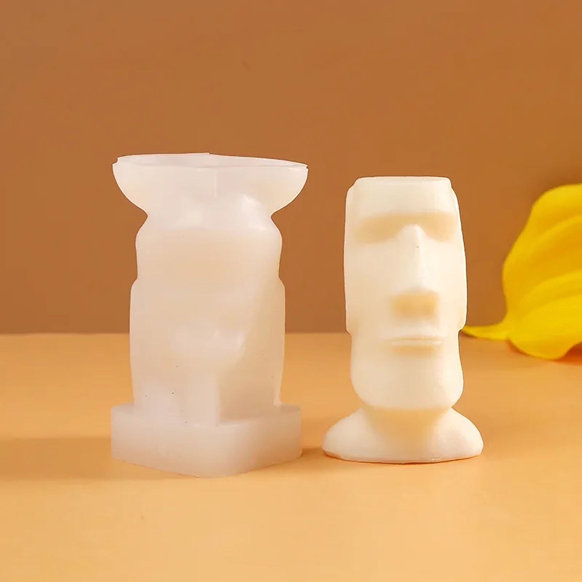 Moai Stone Human Body Sculpture Aromatherapy Candle Mold, Easter Island ...