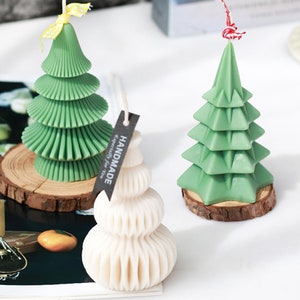 Large Origami Christmas Tree Aroma Candle Silicone Mold Diy Christmas ...