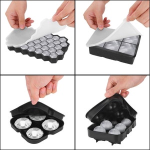 Diamond Honeycomb Square Ice Compartment Ice Box Silicone Mould 6 ...