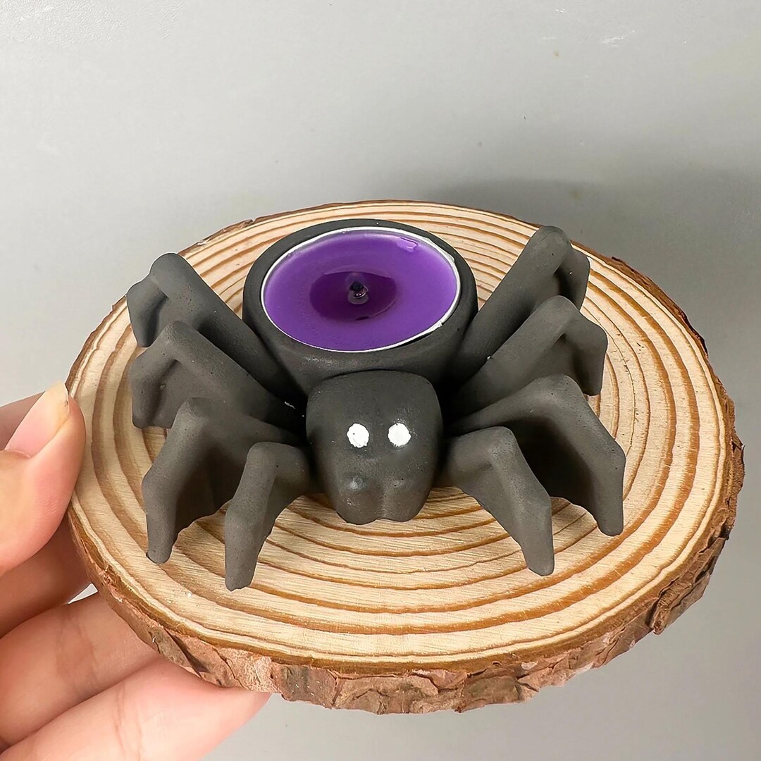 Hanging Small Ghost Spider Candle Holder Resin Mold DIY Halloween ...