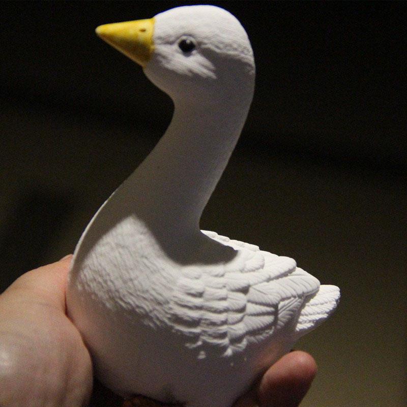 3D Large White Goose Aroma Plaster Ornament Silicone Mold DIY Duck ...