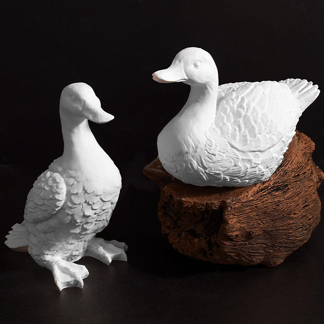 3D Cartoon Duck Plaster Jewelry Silicone Mould DIY Reclining Duck ...