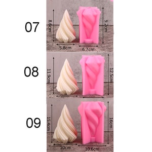 Geometric Rotating Raindrop Art Candle Silicone Candle Mold ,DIY ...