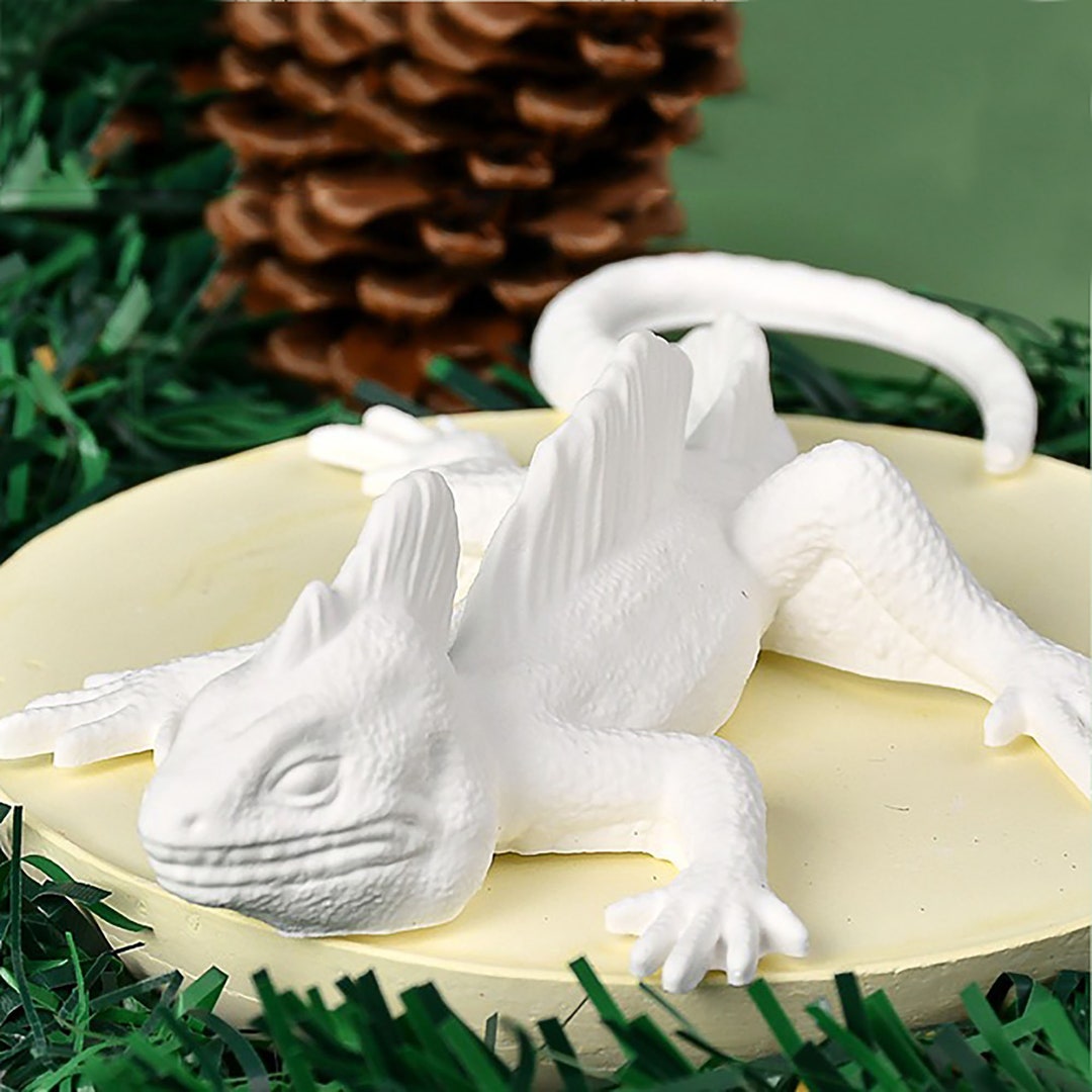 Simulation Lizard Reptile Plaster Silicone Mold DIY Animal Coloring ...