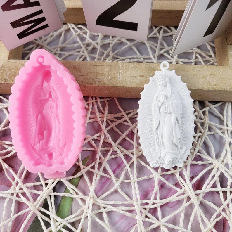 Virgin Mary Silicone Mold: DIY Plaster Resin Pendant - Etsy