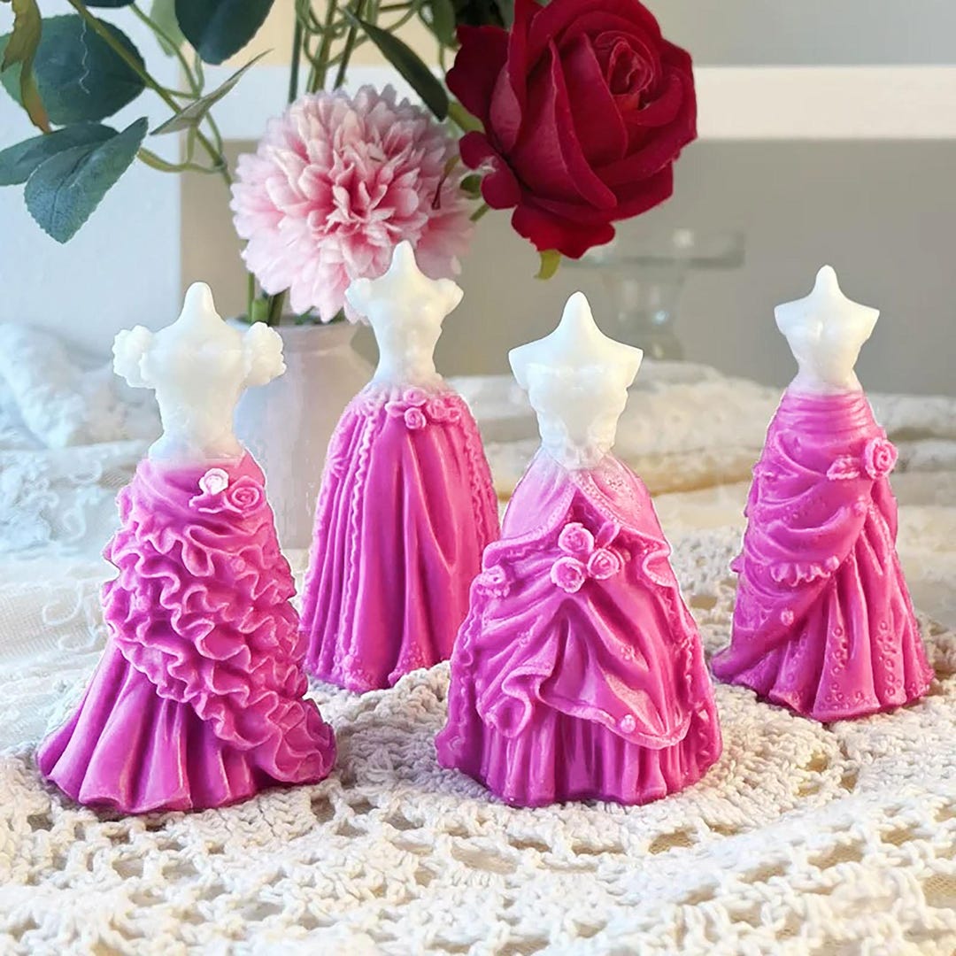 Bridal Dress Candle Mold: DIY Wedding Party Favors, Resin Ornaments - Etsy