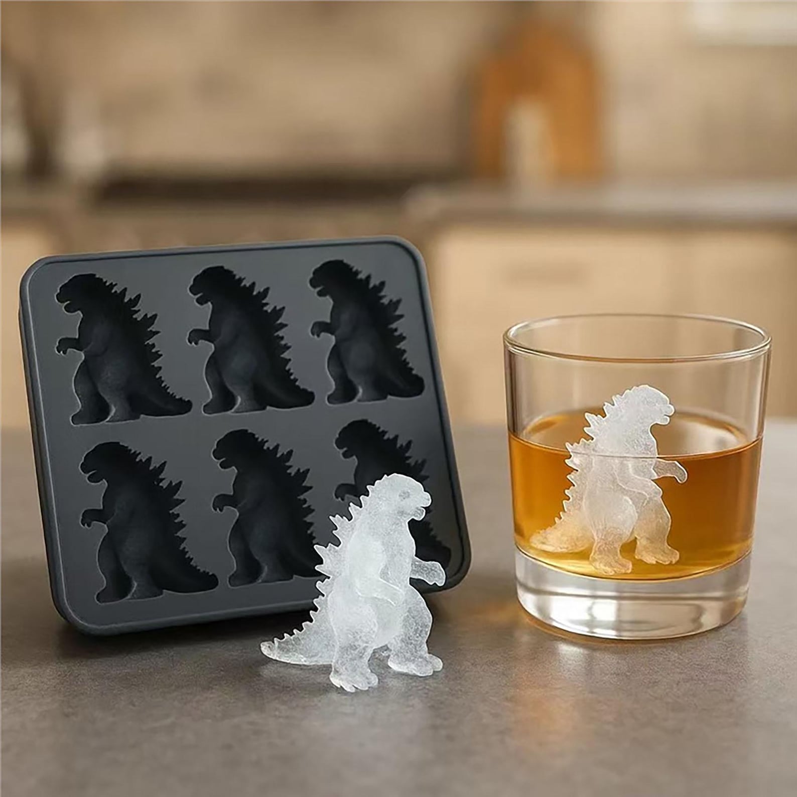 Godzilla Ice Cube Silicone Mold: Creative Dinosaur Ice Box Making Tool ...
