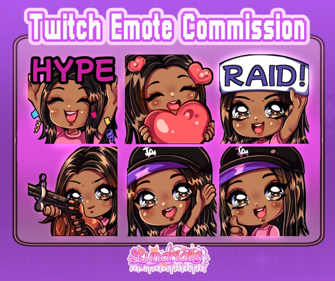 Custom Twitch Emote Commissions Sticker Packs for Twitch, Youtube and ...