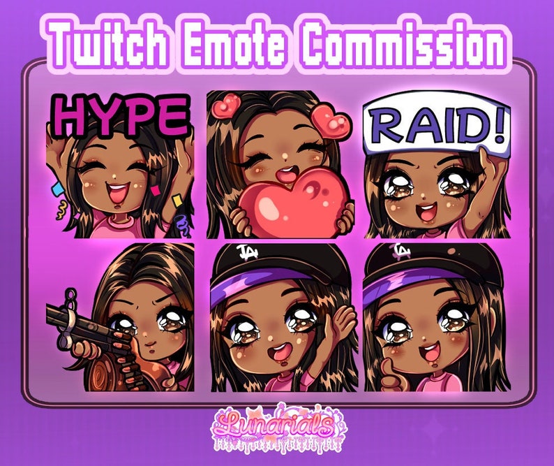 Custom Twitch Emote Commissions | Sticker Packs for Twitch, Youtube and ...