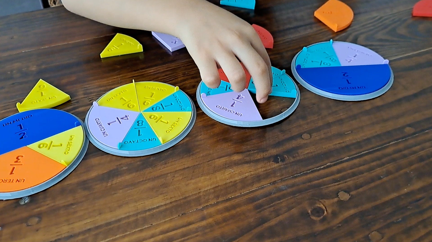 3d Printable Math Fractions for Kids, in English - Etsy