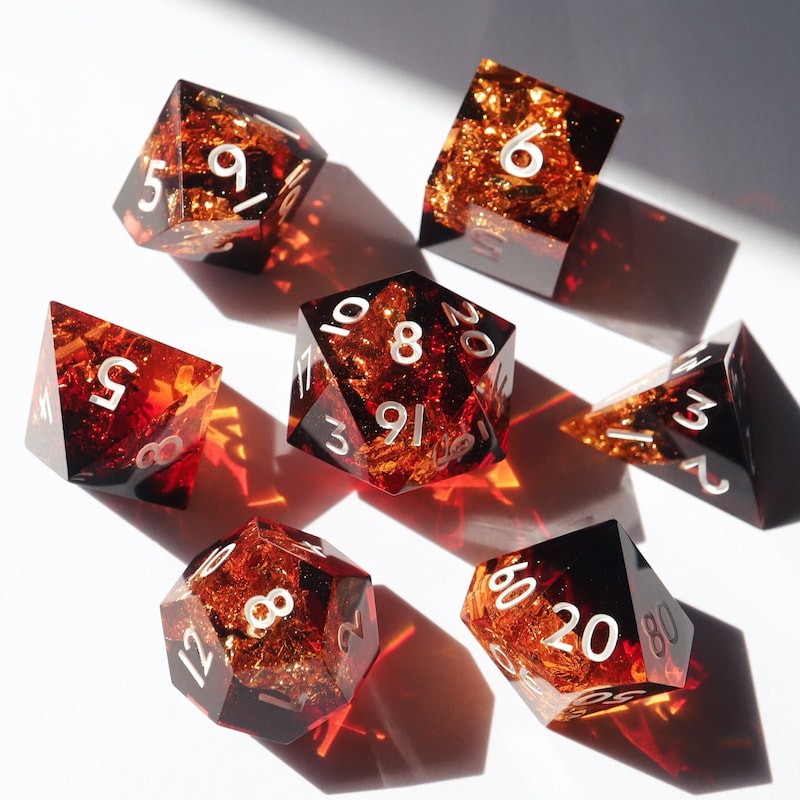 Sharp Edge Dice Fire - Etsy