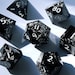 Solstice - Silver Foil Dice, False Snowflake Obsidian Dice, Handmade ...