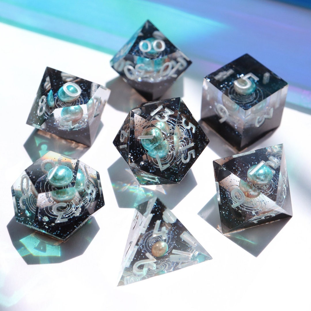 Andromeda Luxe - Galaxy Dice, Planet Dice, Astronomy, Handmade Resin ...