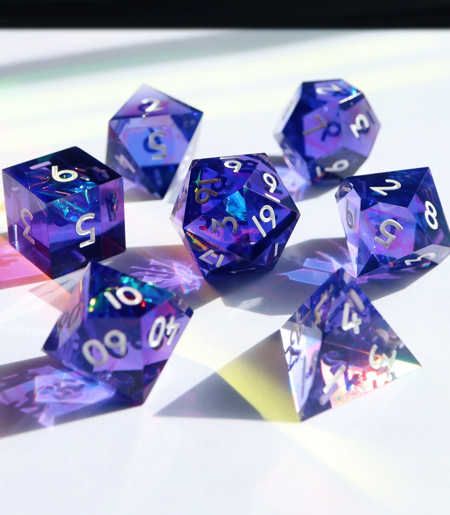 Neon Dreamer Retro Purple Holographic Handmade Resin Sharp - Etsy Canada