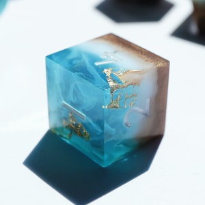 Riptide - Ocean Dice, Beach Dice Dice, Water Dice, Handmade Resin Sharp ...