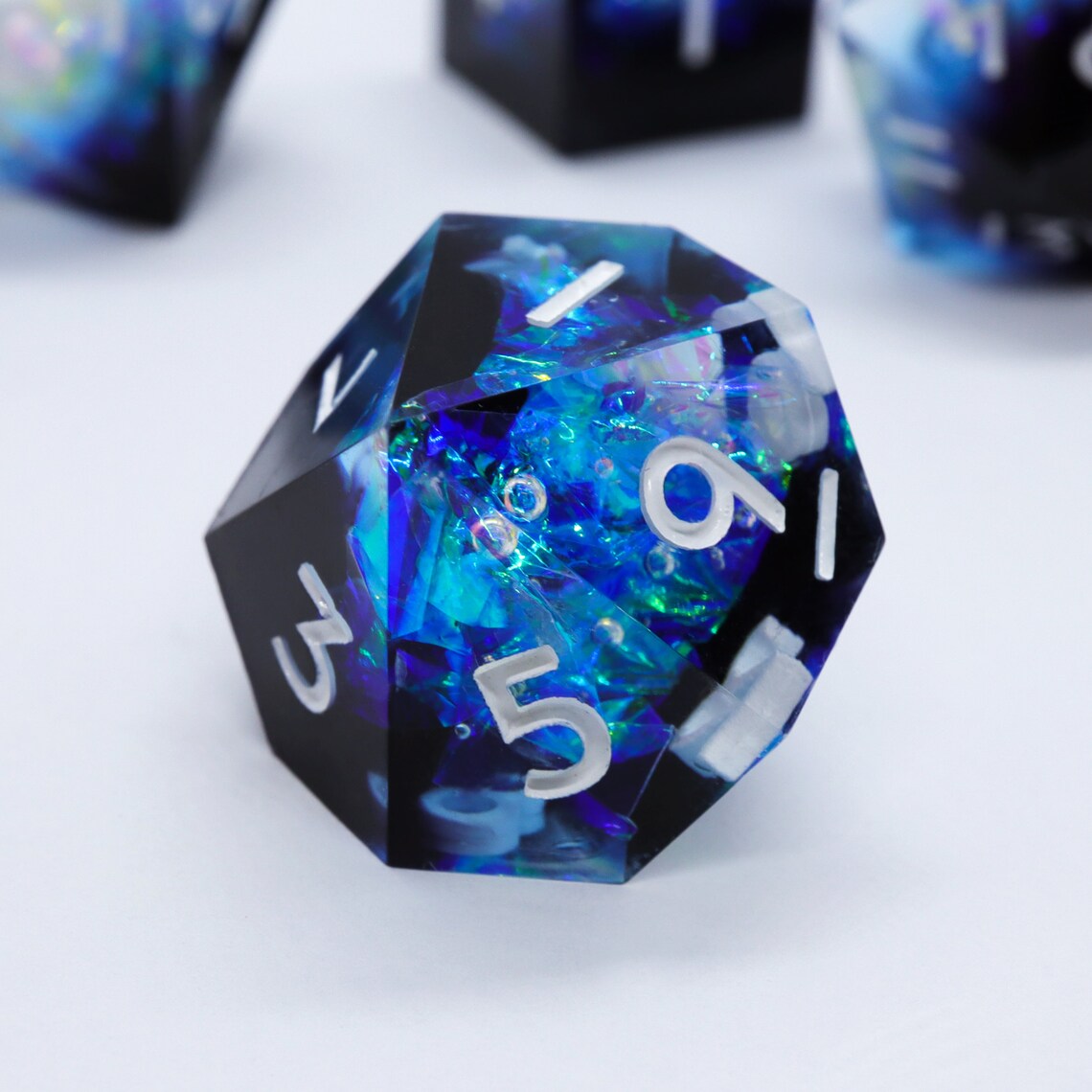 Stardust Geode Holographic Handmade Resin Sharp Edge Dice - Etsy