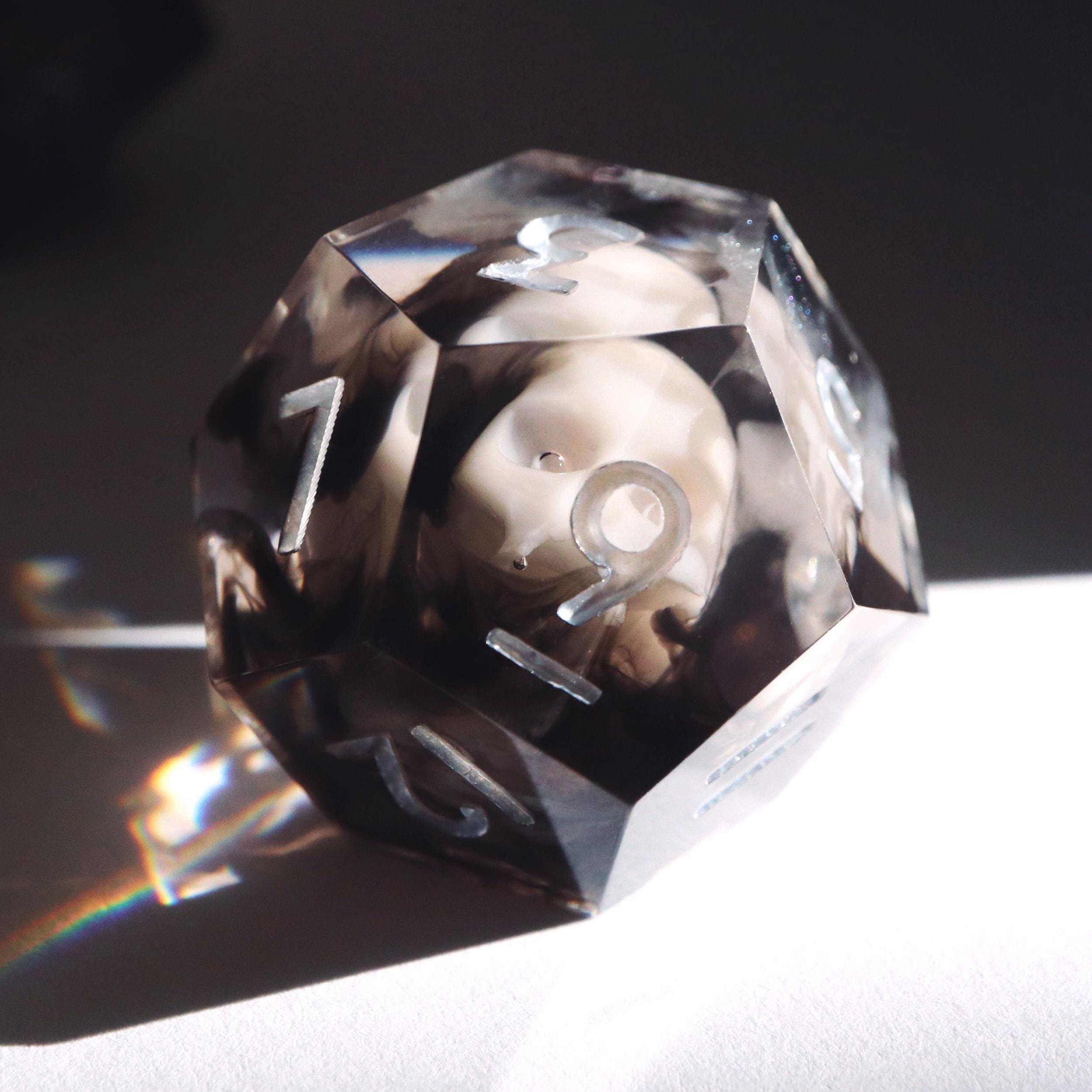 Dark Martyr - Spectre Handmade Resin Sharp Edge Dice Set for Dnd, D&D ...