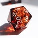 Fireheart - Red and Black Gold Dice, Fire Dice, Handmade Resin Sharp ...
