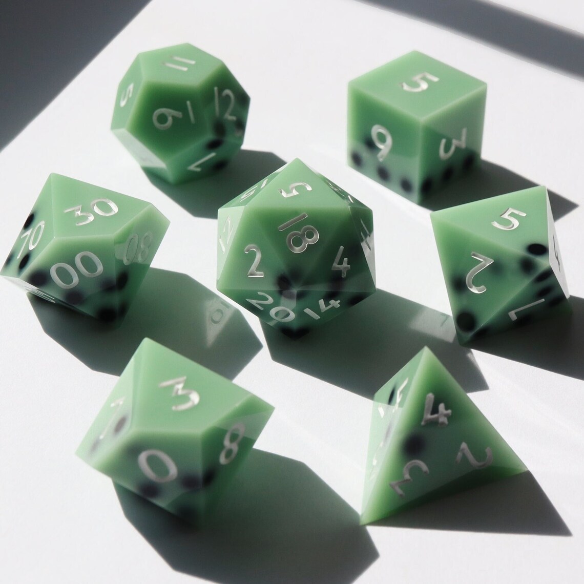Matcha Milk Tea Boba Dice - Kawaii Dice, Boba Dice, Handmade Resin ...