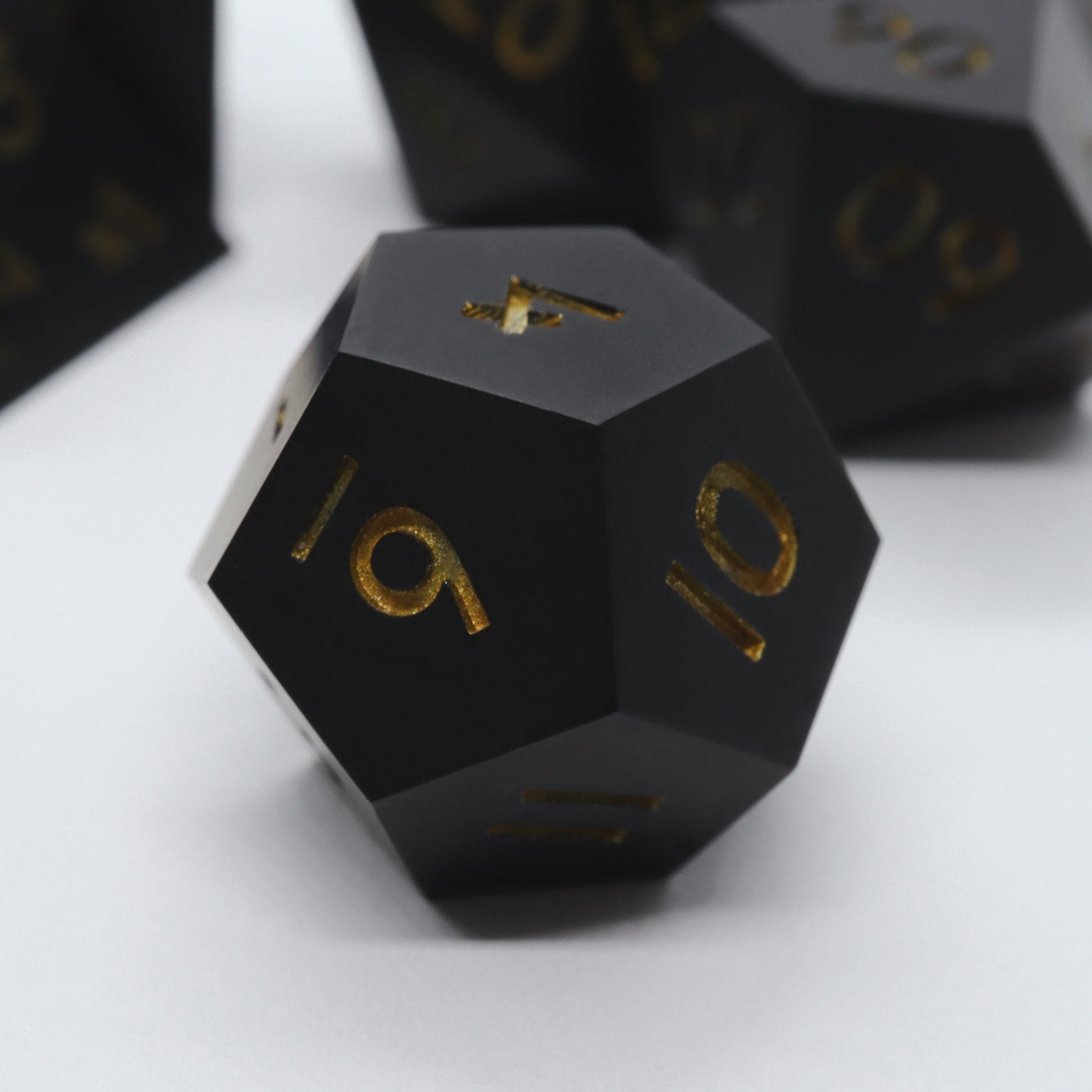 The Black Obelisk Black Ultra Matte Handmade Resin Sharp Edge Dnd Dice ...