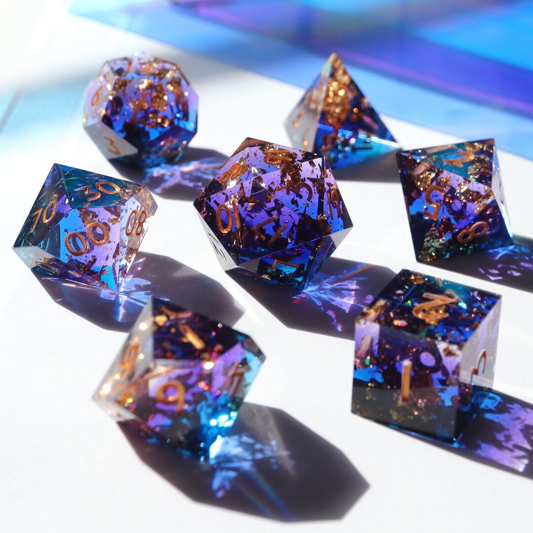 Sorcerer Ascendant - Galaxy Dice, Magic Dice, Handmade Resin Sharp Edge ...