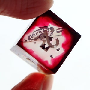 Bloody Secret - Smoke Dice, Handmade Resin Sharp Edge Dice Set for Dnd ...