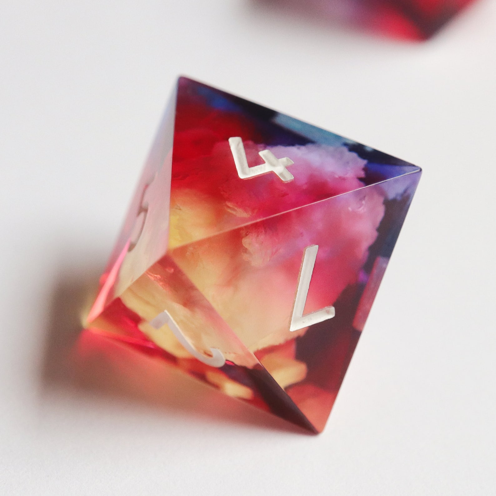 Sunrise Sonata Gradient Cloud Dice, Handmade Resin Sharp Edge Dnd Dice ...