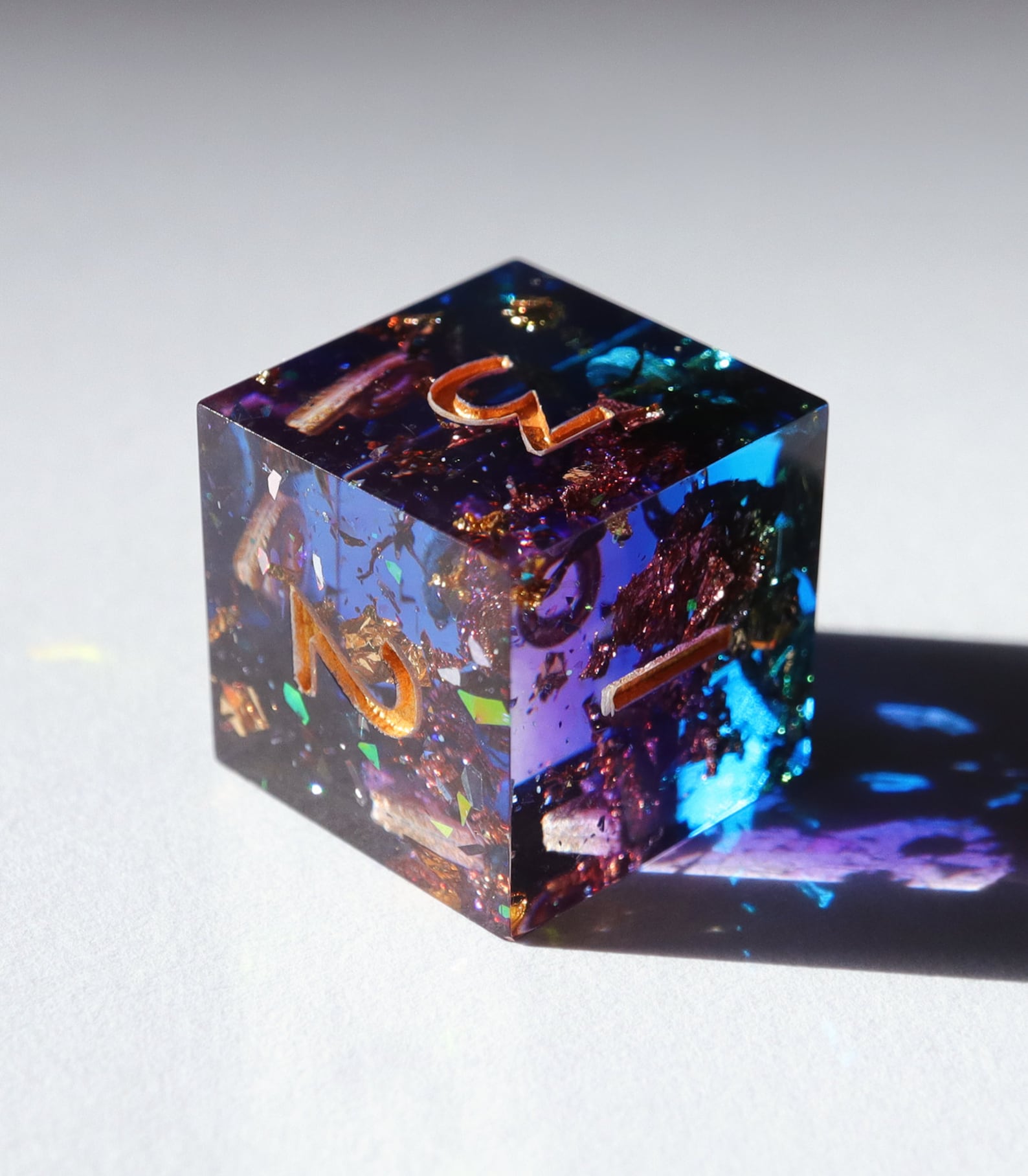 Sorcerer Ascendant - Galaxy Dice, Magic Dice, Handmade Resin Sharp Edge ...