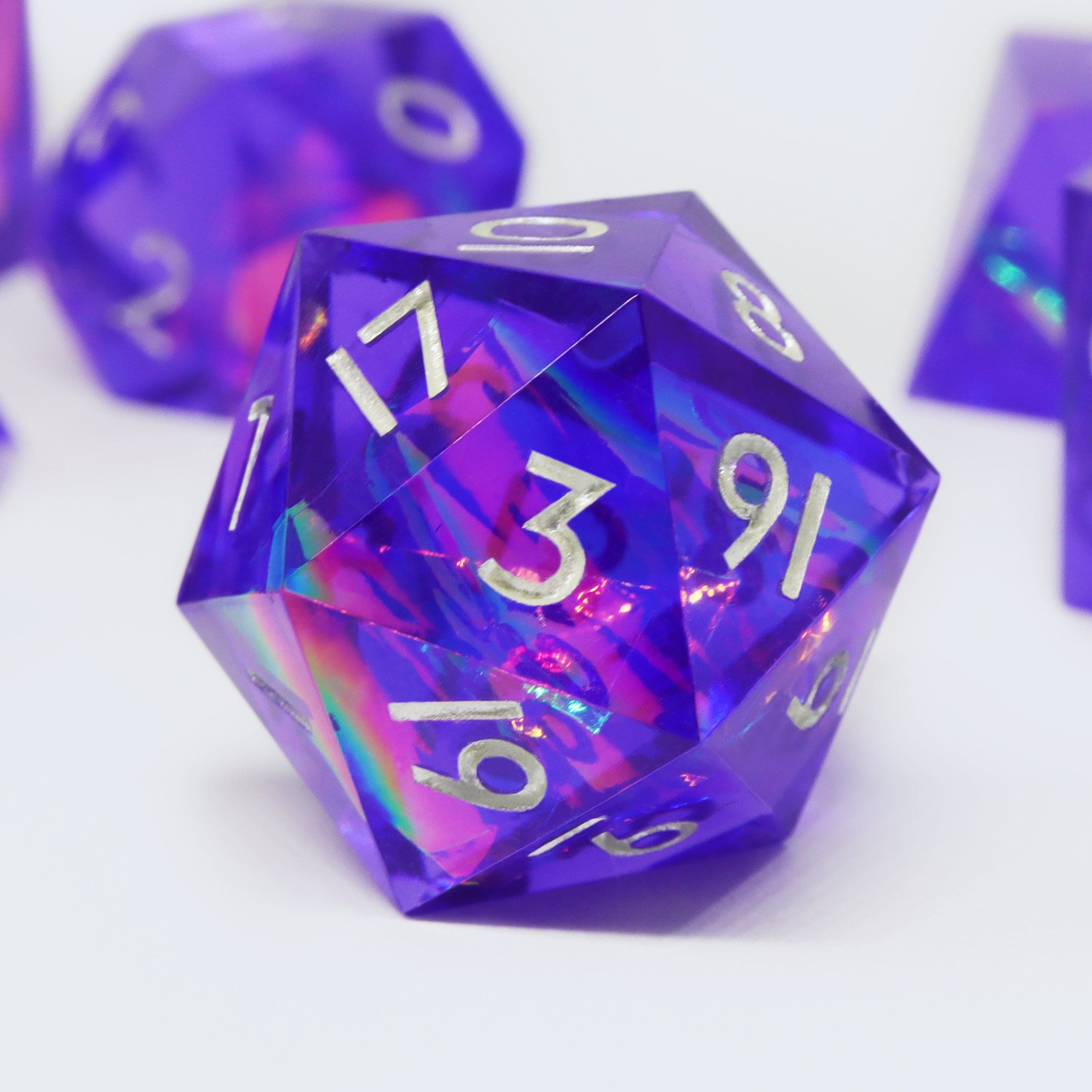 Neon Dreamer Retro Purple Holographic Handmade Resin Sharp - Etsy Canada
