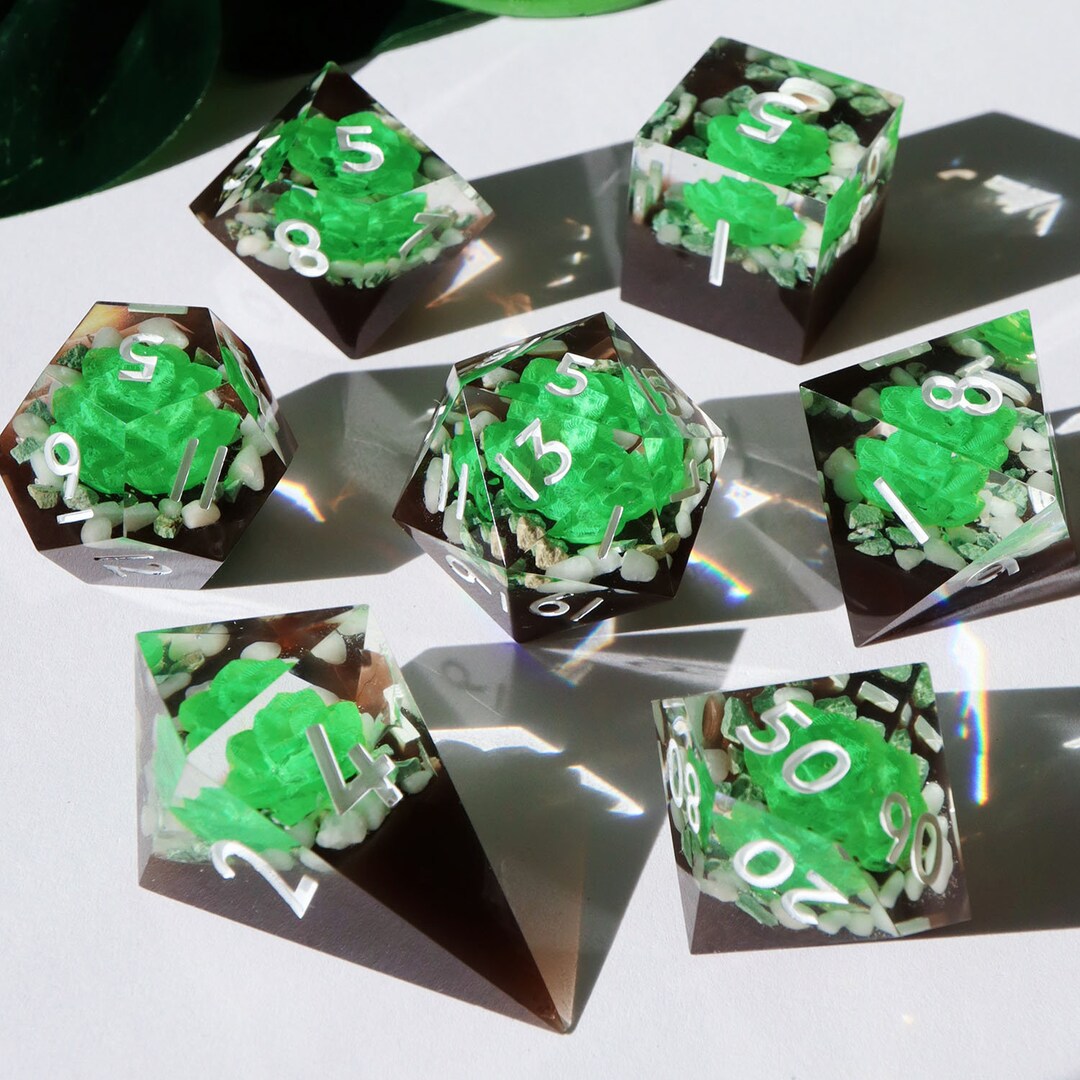 Succulent Terrarium 40mm Chonk Set - Botanical Handmade Resin Sharp ...