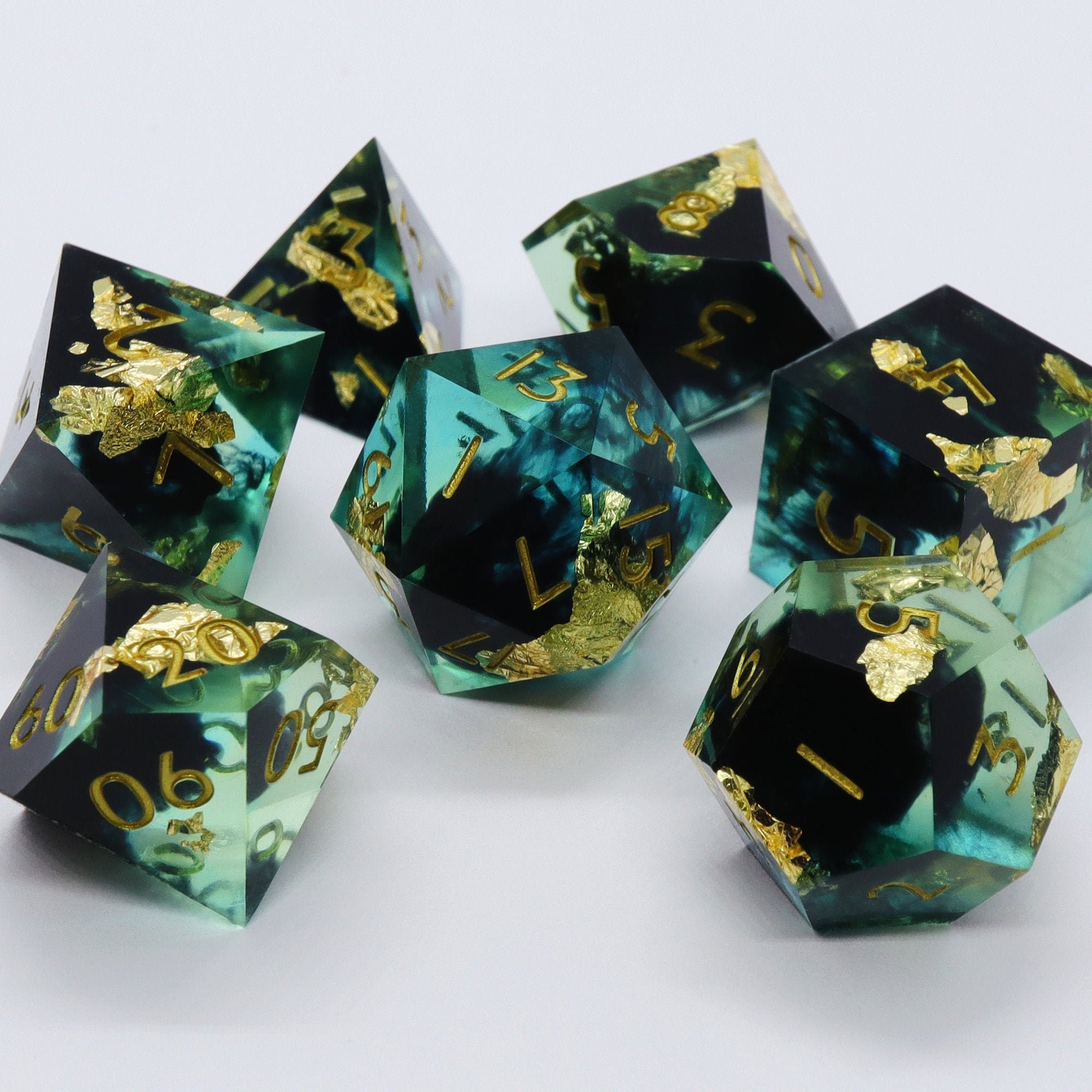 Sublime Blight Green and Black Smoke Handmade Resin Sharp | Etsy UK