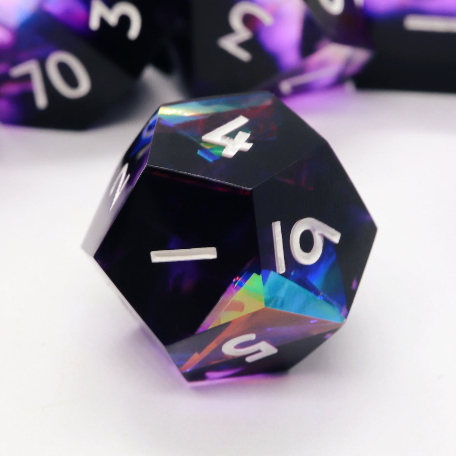 Warlock Deluxe Holographic Handmade Resin Sharp Edge Dnd Dice Set for ...