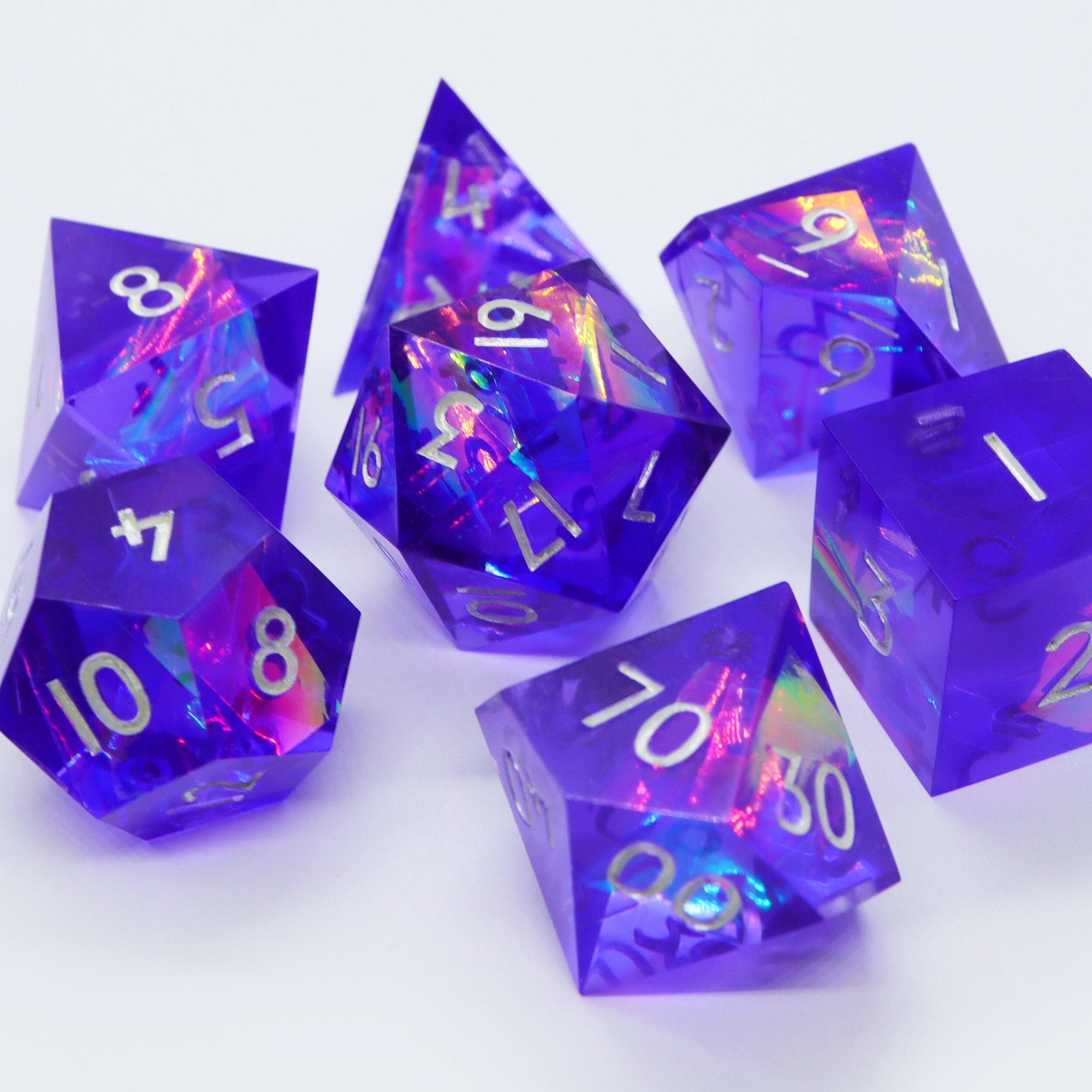 Neon Dreamer Retro Purple Holographic Handmade Resin Sharp - Etsy Canada