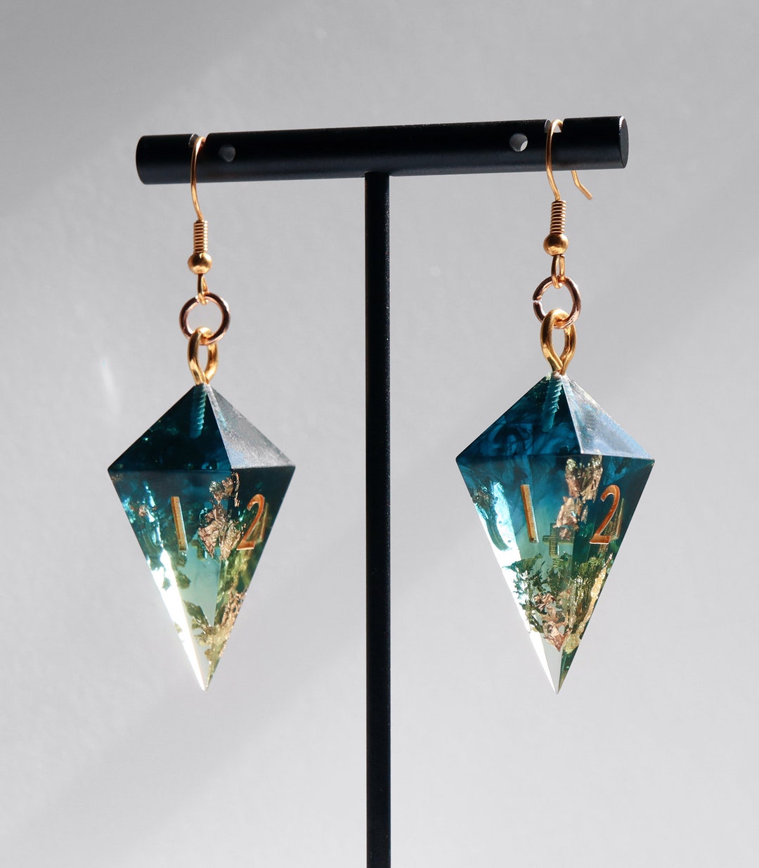 Sublime Blight D4 Dice Earrings - Crystal Dice, Handmade Dice, Cute ...