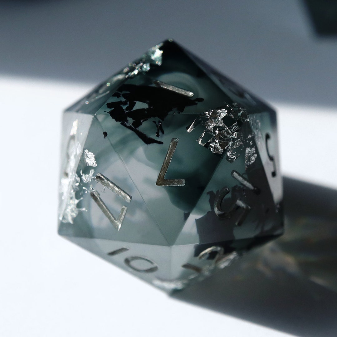 Gravensworn - Smoke Dice, Handmade Resin Sharp Edge Dice Set for Dnd, D ...