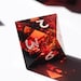 Fireheart - Red and Black Gold Dice, Fire Dice, Handmade Resin Sharp ...