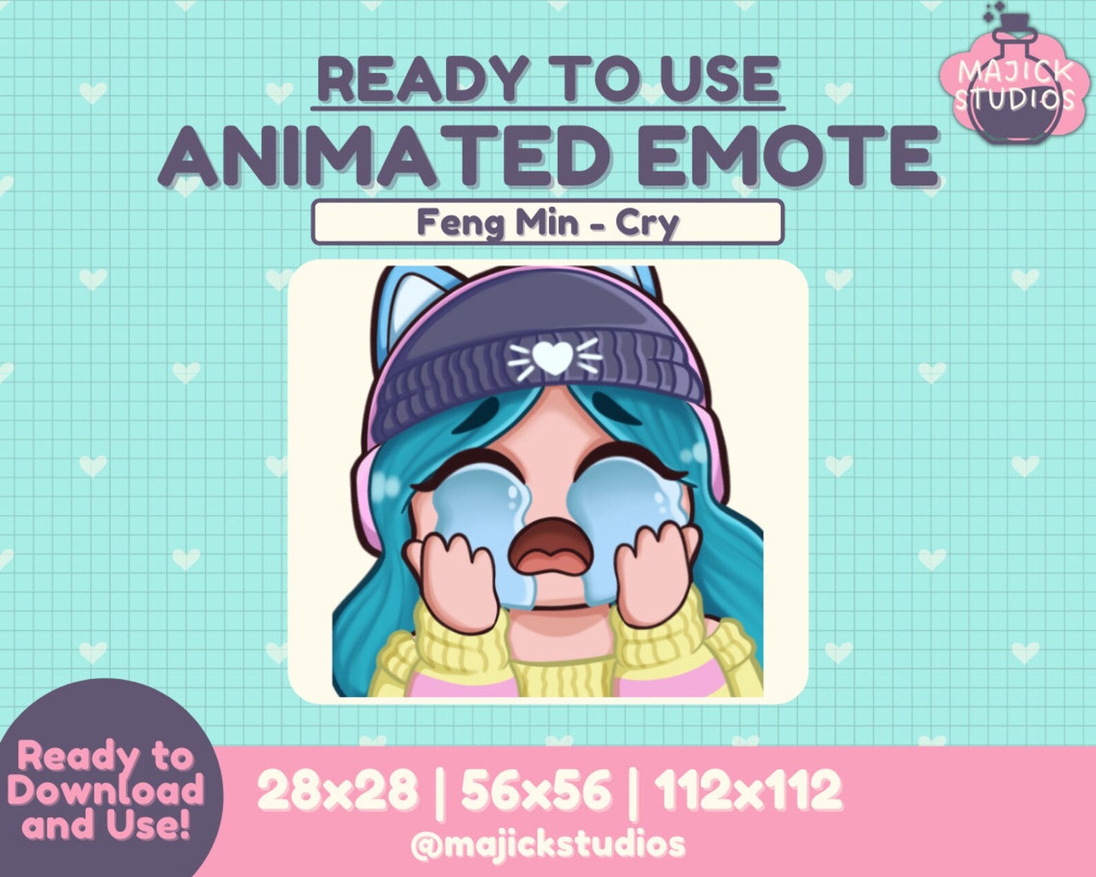 Animated Feng Min Emotes Cry Etsy