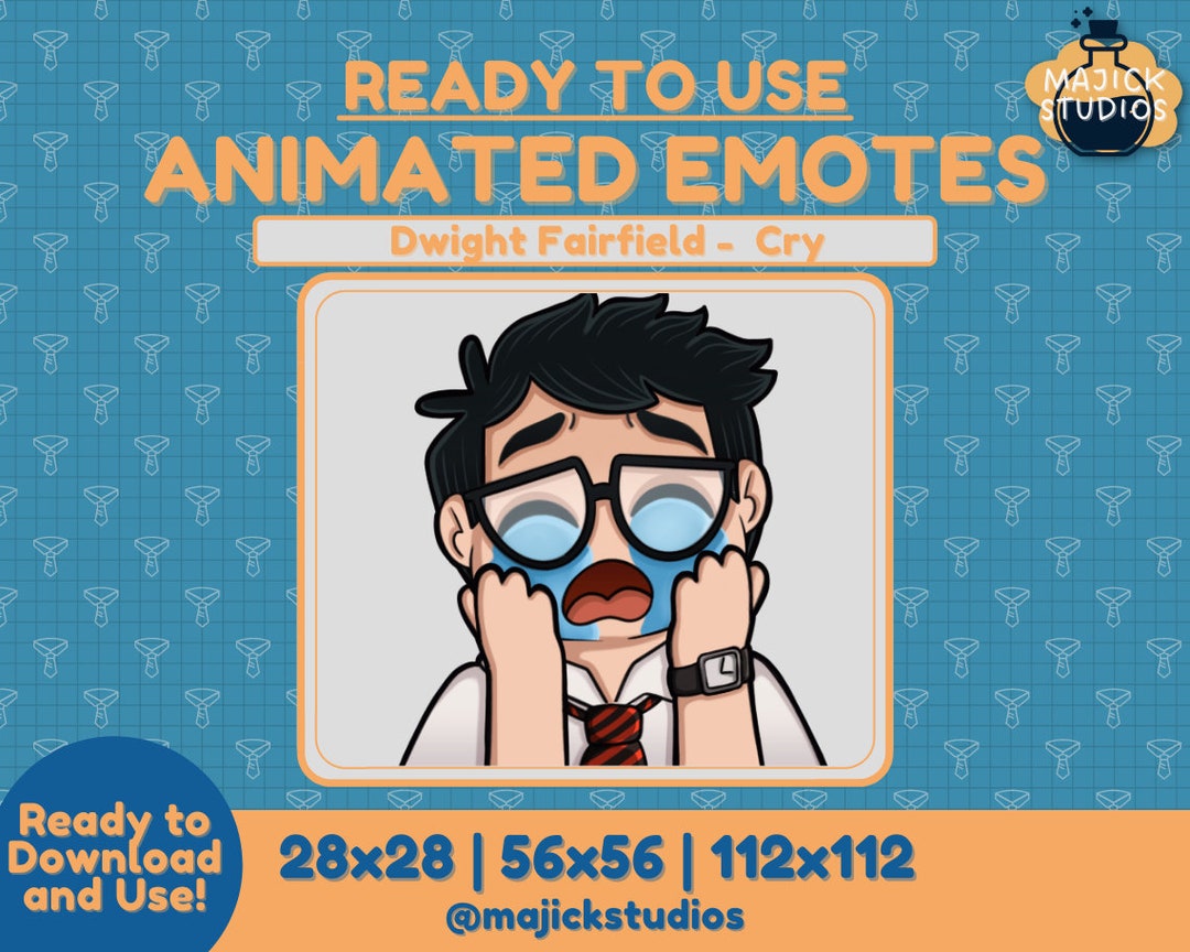 Animated Dwight Fairfield Emote | Cry - Etsy
